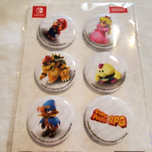 Nintendo | Party Supplies | Super Mario Rpg 6piece Button Pin 2 Sets ...
